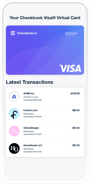 Send Virtual Cards | Virtual Card API | Checkbook